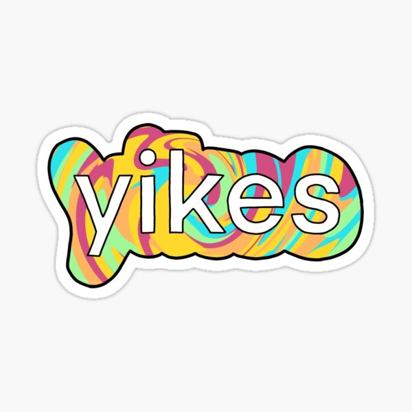 "Yikes Colourful Graphic Sticker" Sticker by jemmacandy | Redbubble