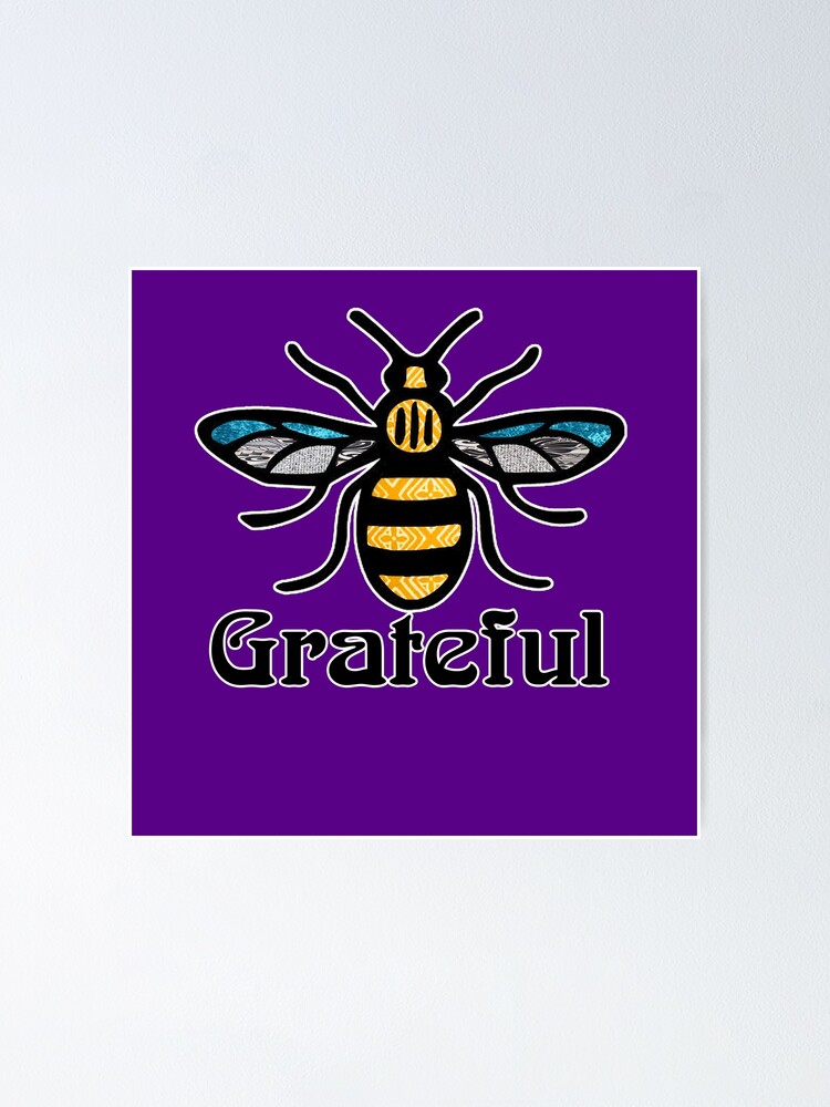 "Bee Grateful Manchester Bee Design " Poster for Sale by artbyomega ...