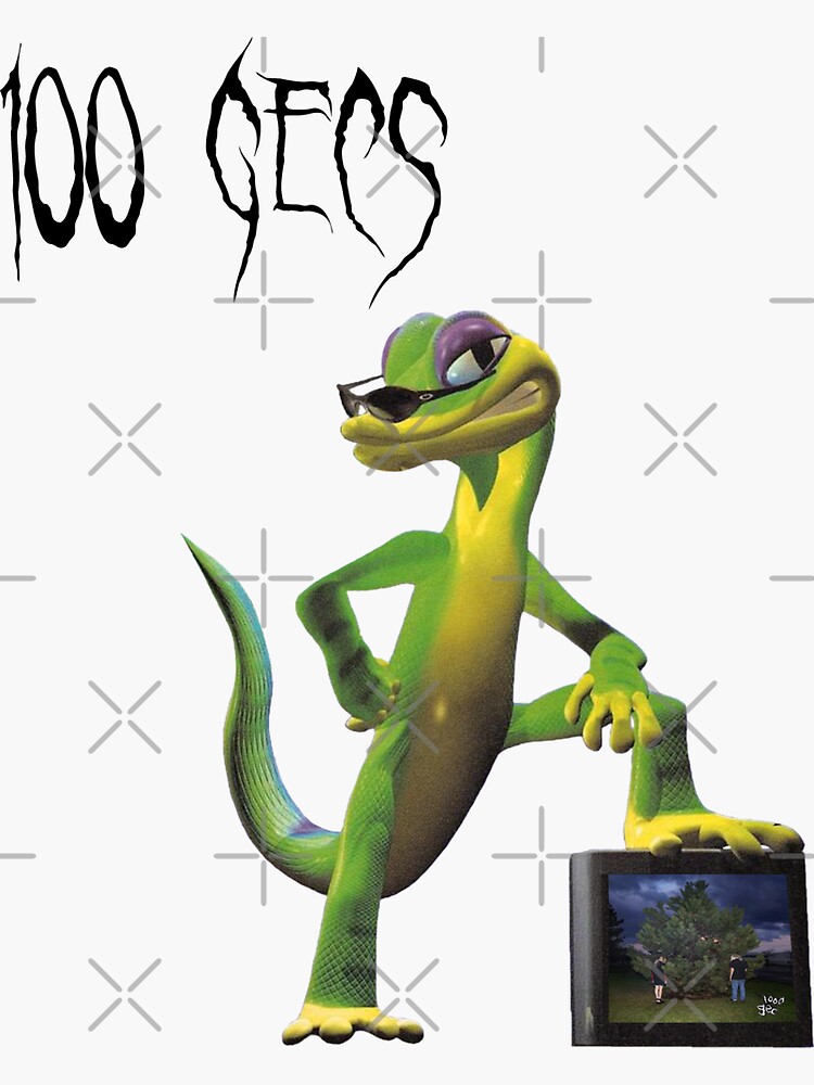 "100 gecs 100 gex" Sticker for Sale by zzzzeal | Redbubble
