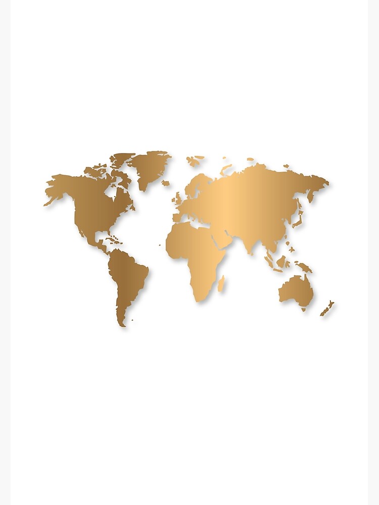 Lámina fotográfica «Mapa de oro del mundo» de MESLOVELYS | Redbubble
