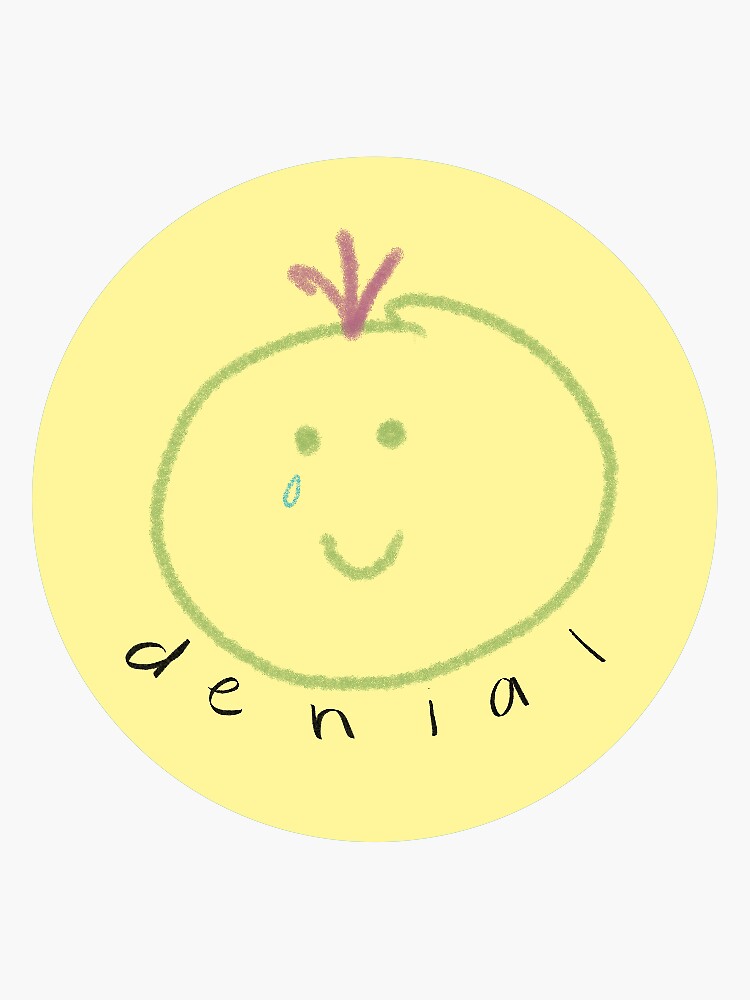 "Denial" Sticker for Sale by cgleisten | Redbubble
