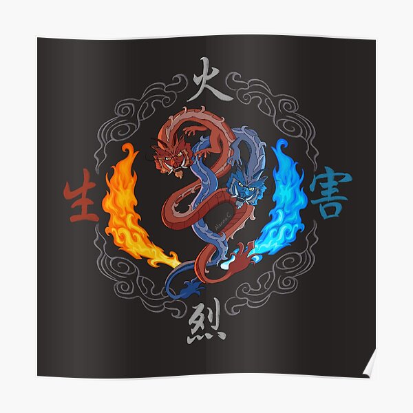 "Life & Destruction - Fire Nation - Avatar: The Last Airbender" Poster ...