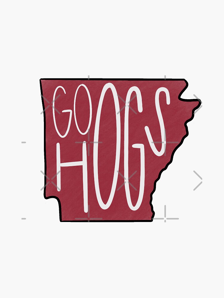 "Go Hogs" Sticker by taylordwyer75 | Redbubble
