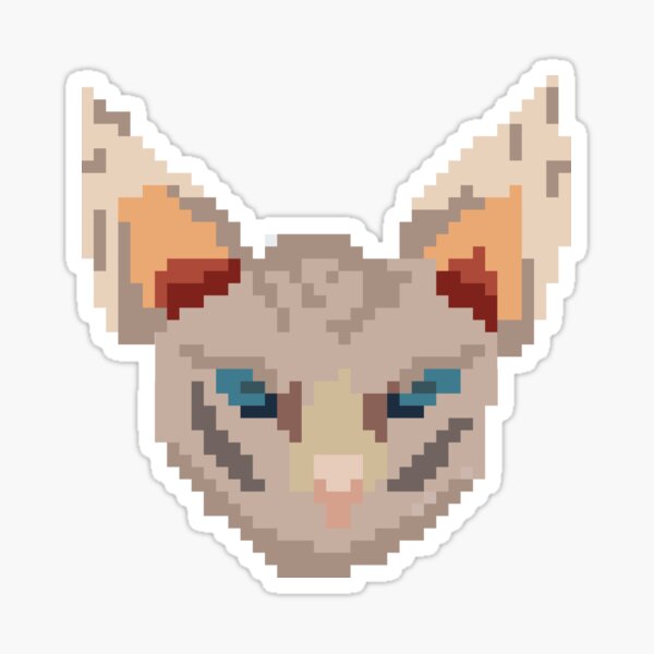 "Egyptian sphinx cat in pixel art" Sticker for Sale by NizDseigne ...