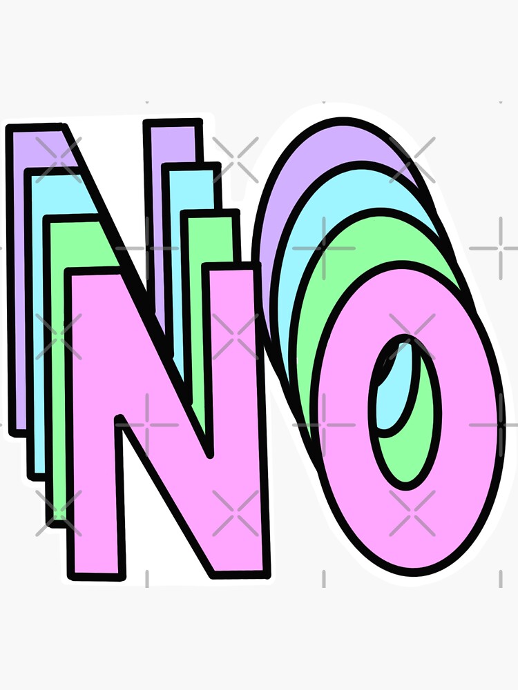 "No Sticker" Sticker by nic-0h | Redbubble