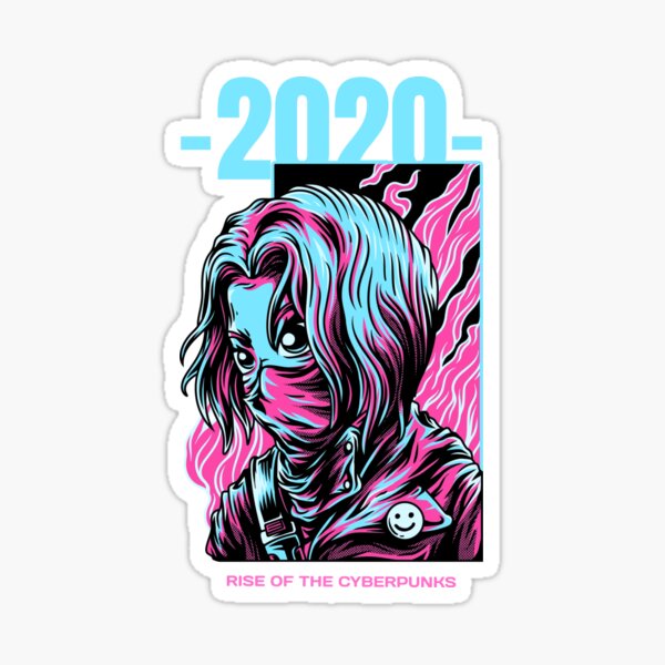 "Post apocalyptic 2020 Cyberpunk Future World " Sticker for Sale by ...