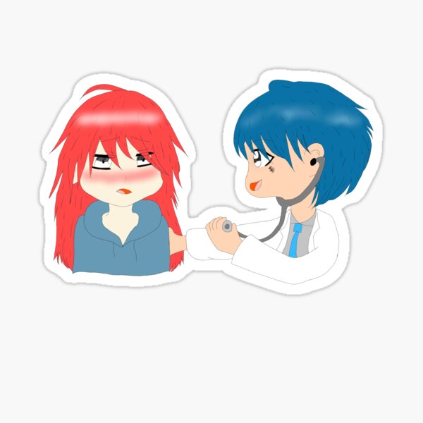 "Chibi Doctor Checking Patient's Health" Sticker for Sale by Maikeru18 ...