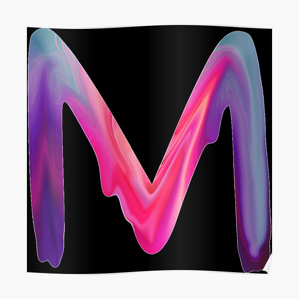 "The Letter M - Purple Watercolor" Poster by CreativeText | Redbubble