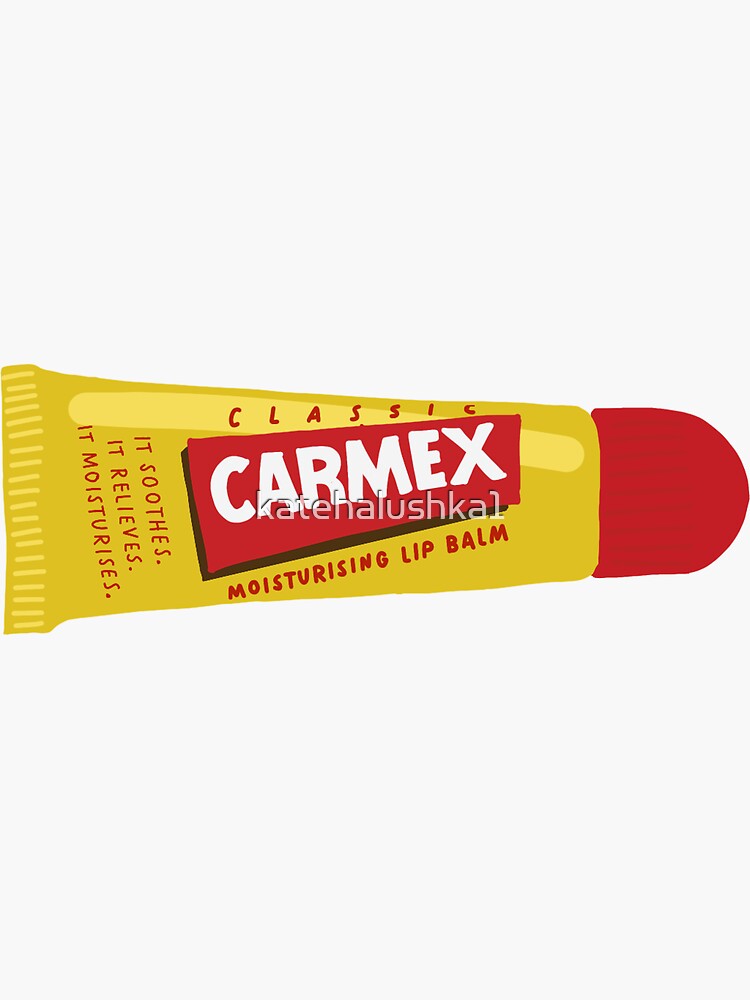 "Carmex Lip Balm" Sticker for Sale by katehalushka1 | Redbubble