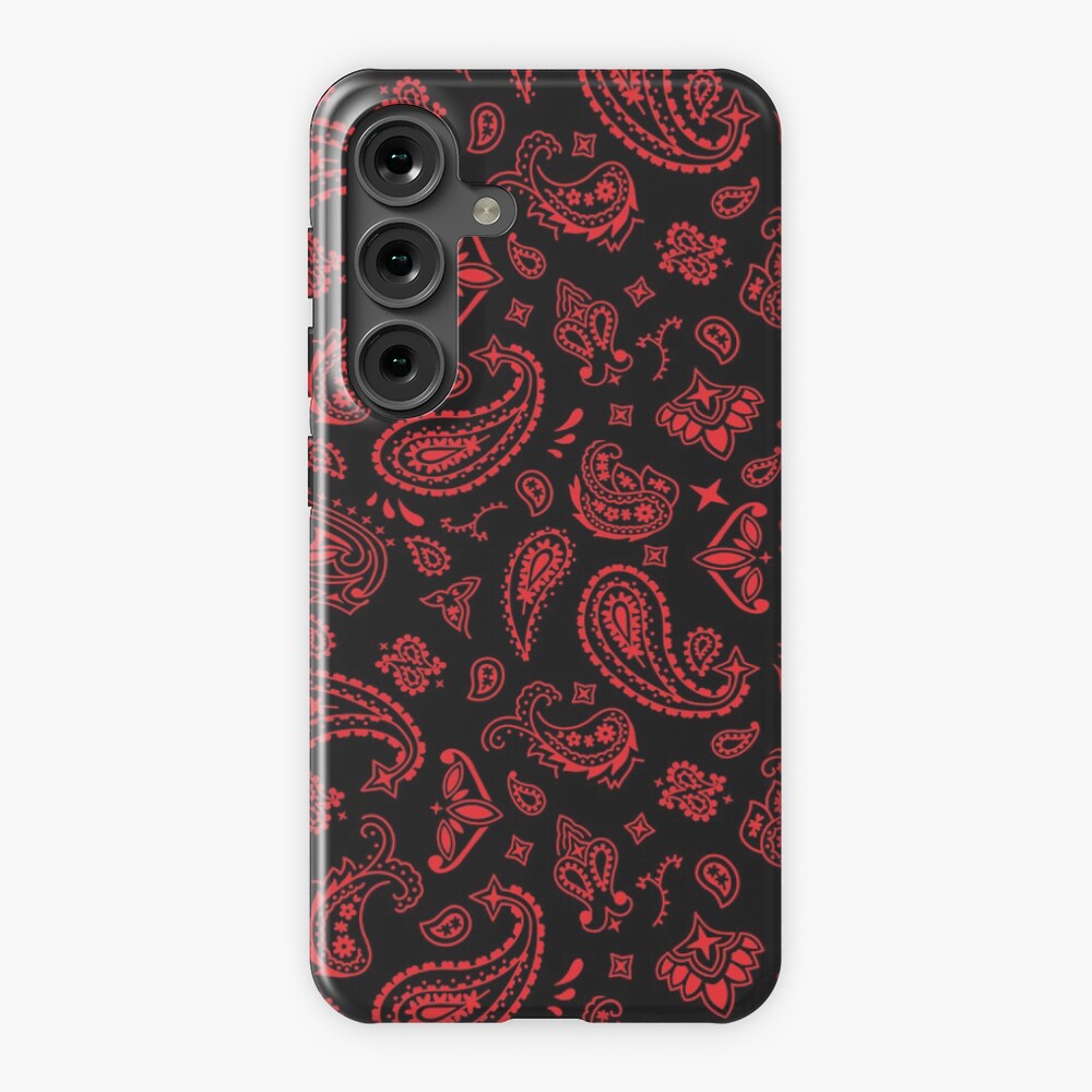 "Red on Black Paisley" Sticker for Sale by BadBehaviour | Redbubble