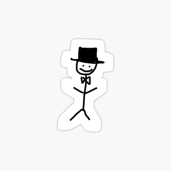 "fancy stickman" Sticker by akarman | Redbubble