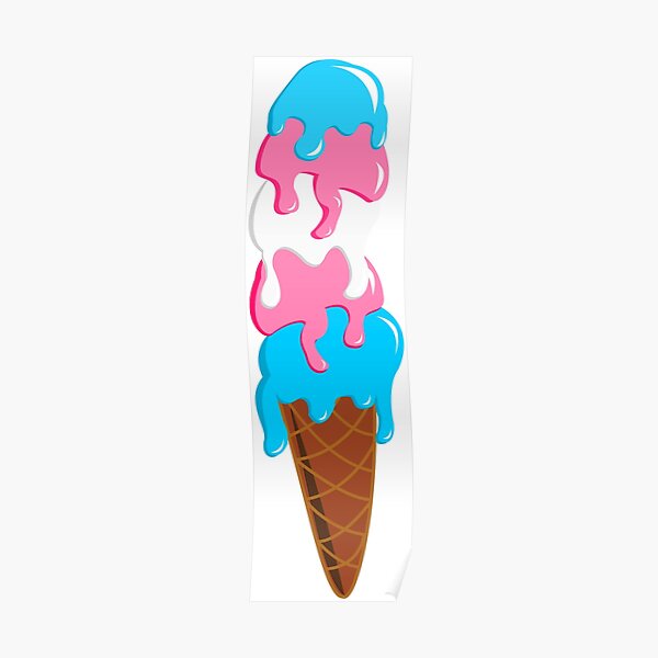 "Trans Ice Cream" Poster by NJHredbubble | Redbubble