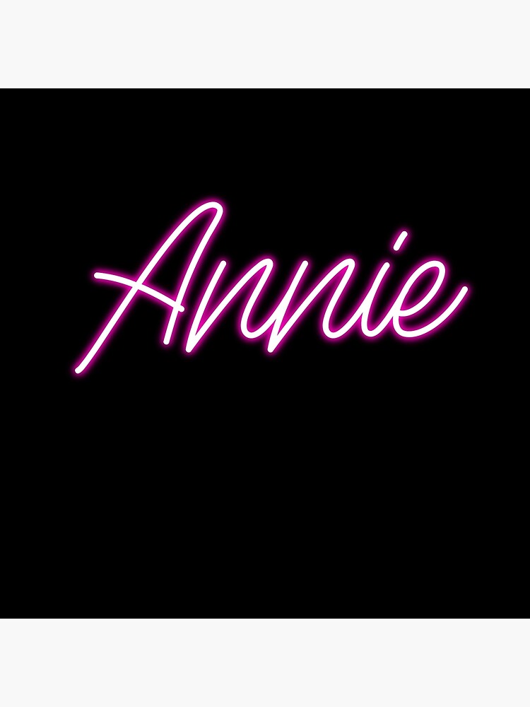 Póster «Copia del nombre Annie letrero de neón luces de neón texto rosa ...