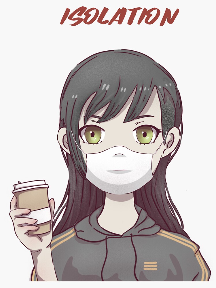 "Isolation Anime Girl" Sticker by israth | Redbubble