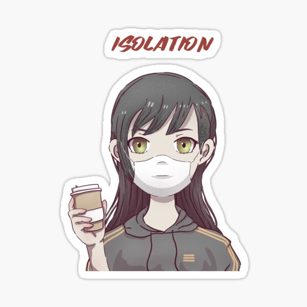 "Isolation Anime Girl" Sticker by israth | Redbubble