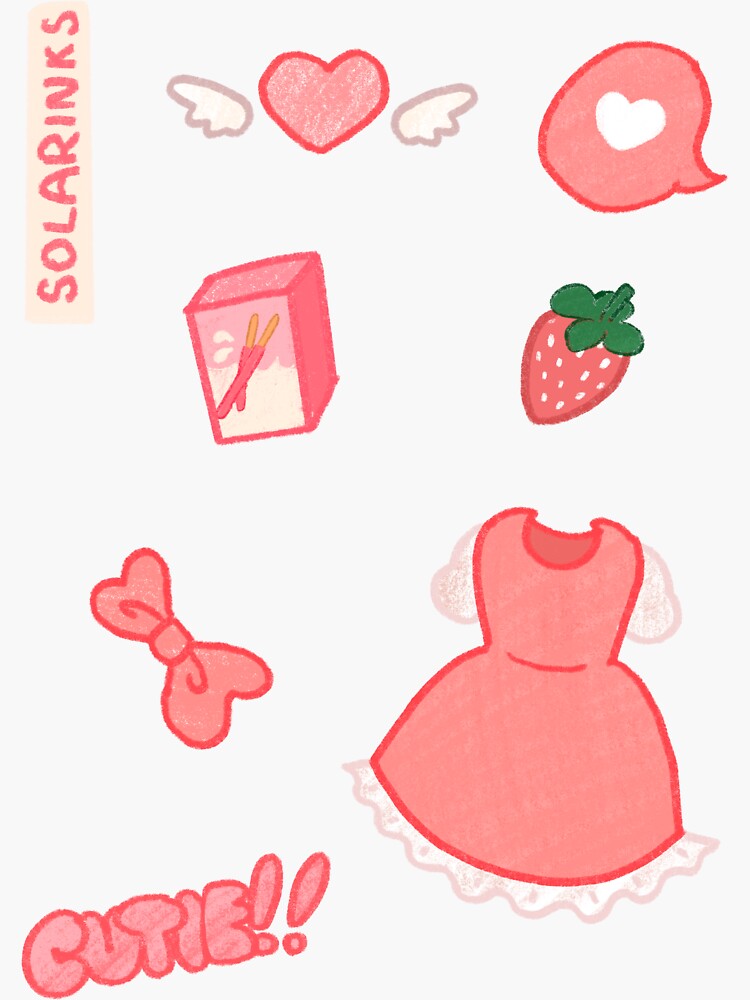 "soft pink aesthetic stickers" Sticker by solarinks | Redbubble