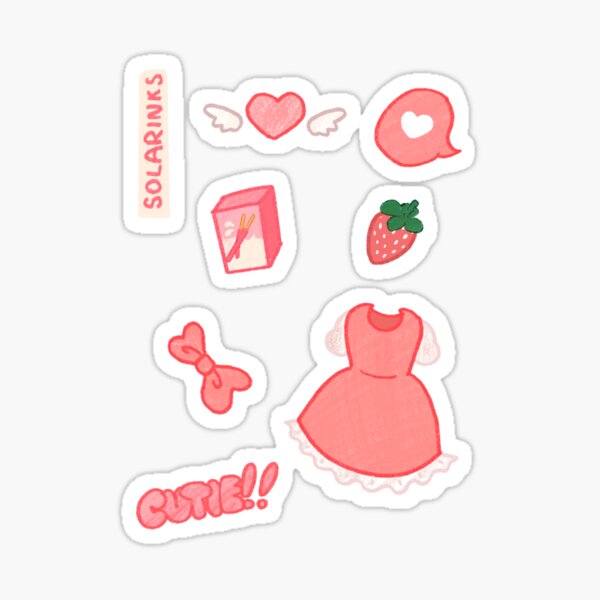 "soft pink aesthetic stickers" Sticker by solarinks | Redbubble