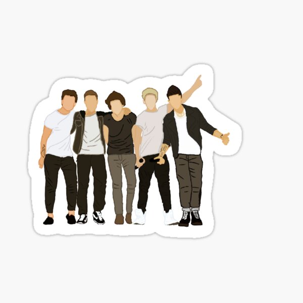 "One Direction" Sticker by DelaneysDesign | Redbubble