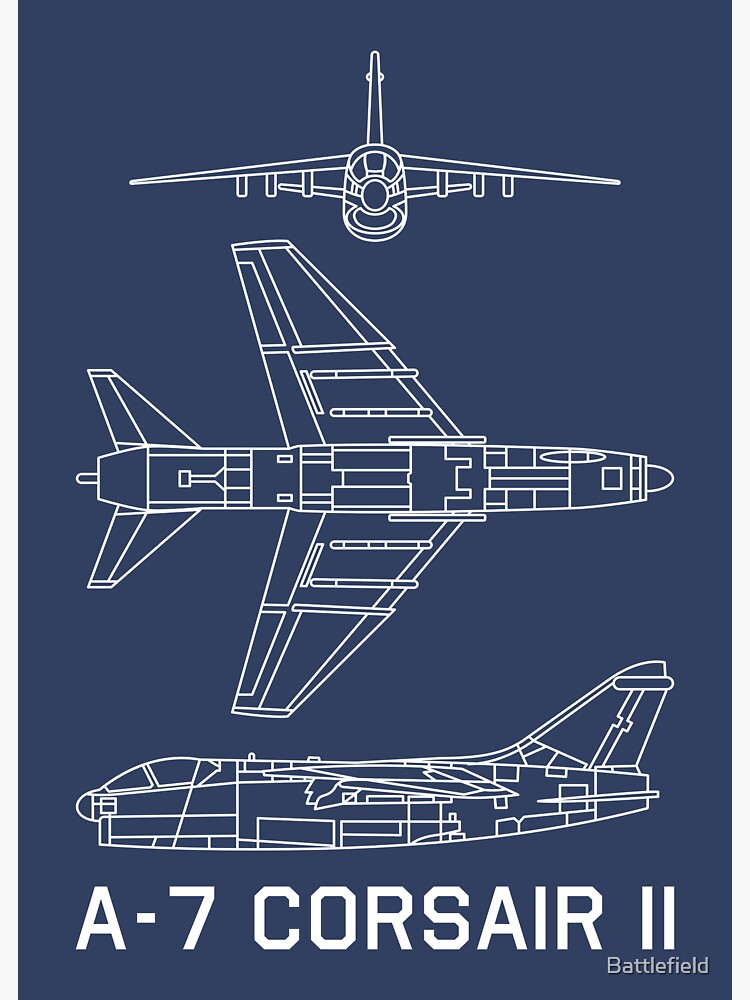 "A-7 Corsair II American Military Light Attack Jet Plane Airplane ...