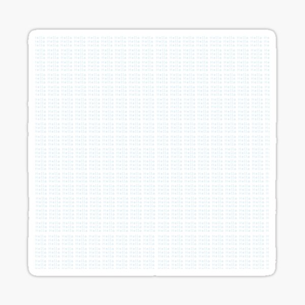 "Hello Grid" Sticker by Hussein99 | Redbubble