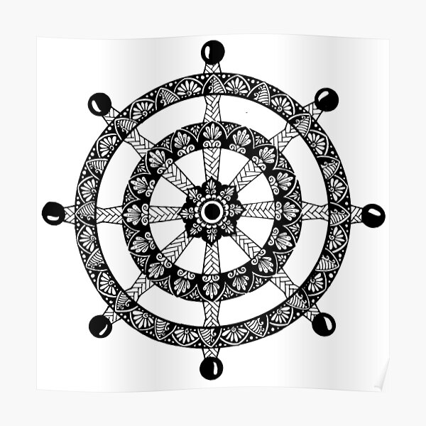 "The Wheel Mandala" Poster by MetvisHertha | Redbubble