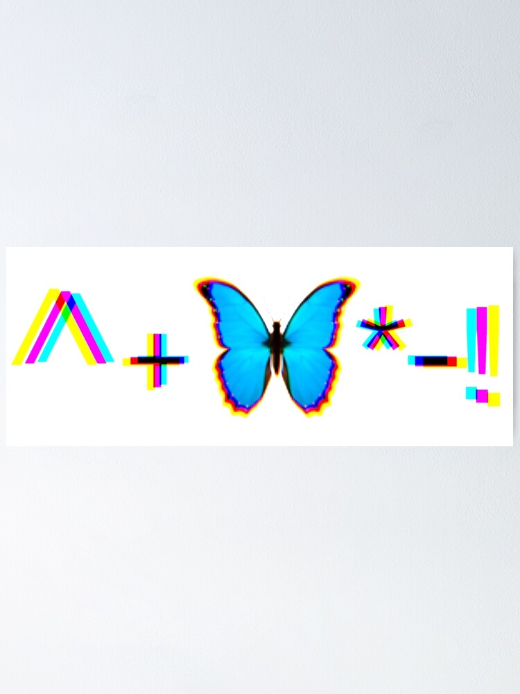 "Slatt Playboi Carti ^+*-! Butterfly" Poster by aesthetic-shops | Redbubble