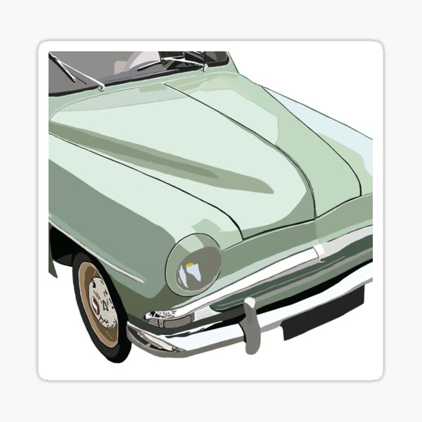 "Vintage Light Green Car Sticker" Sticker for Sale by meghchan | Redbubble