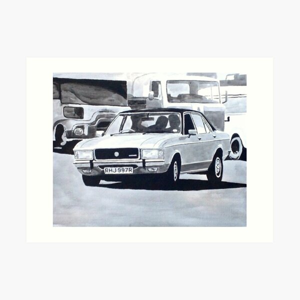 "'The Sweeney' Ford Granada 3.0 Ghia" Art Print by sidfox | Redbubble