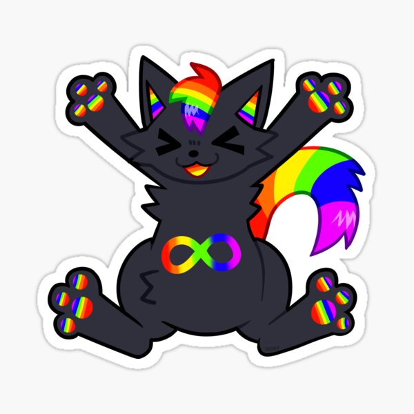 "Infinity Symbol - Rainbow Cat" Sticker for Sale by SeikoKimura | Redbubble