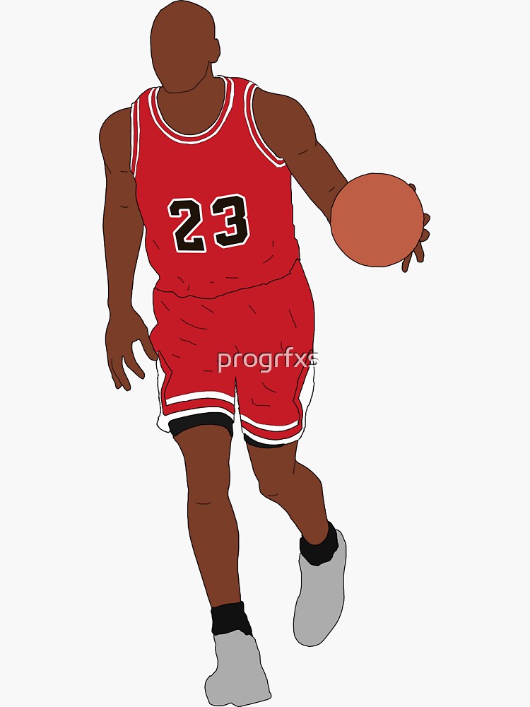 "Michael Jordan Cartoon Artwork" Sticker by progrfxs | Redbubble