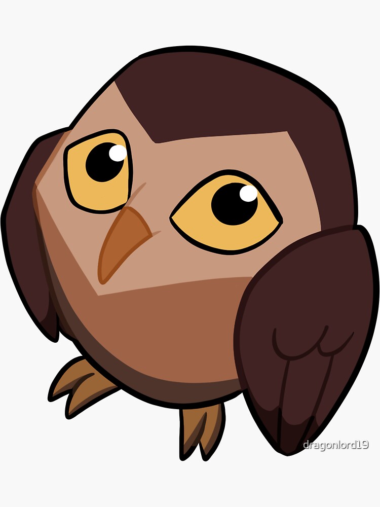 "Owlbert " Sticker for Sale by dragonlord19 | Redbubble