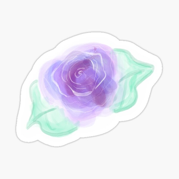 "Purple rose" Sticker by pandasjn | Redbubble