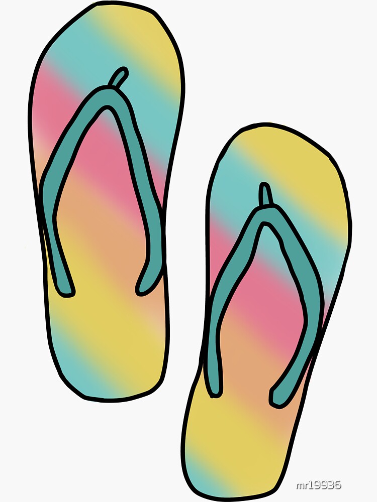 "Rainbow Flip-flops" Sticker for Sale by mr19936 | Redbubble