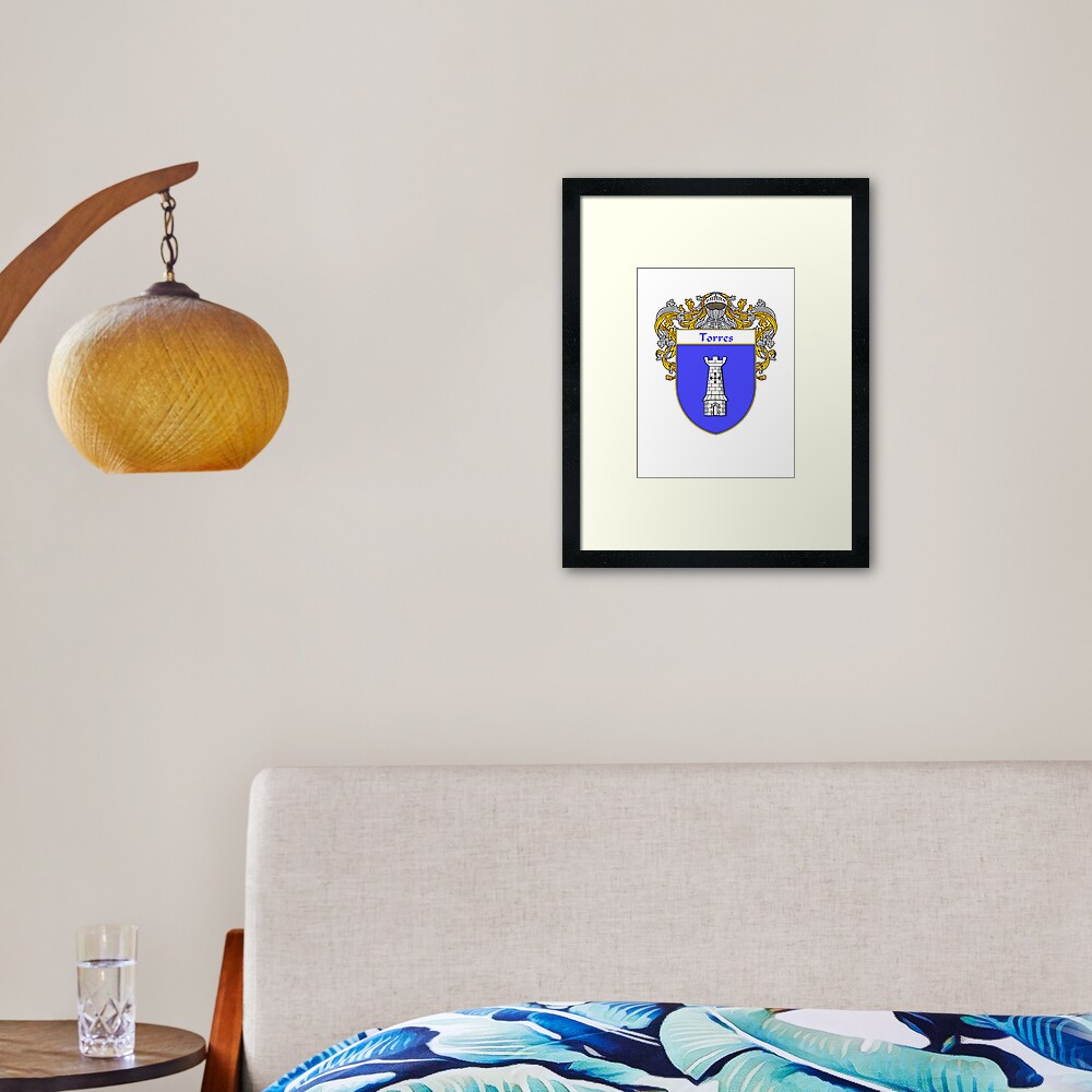 "Torres Coat of Arms/Family Crest" Framed Art Print for Sale by ...