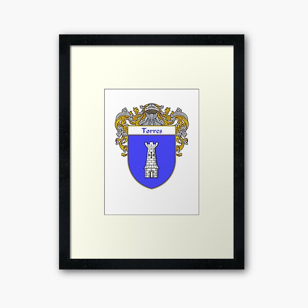 "Torres Coat of Arms/Family Crest" Framed Art Print for Sale by ...