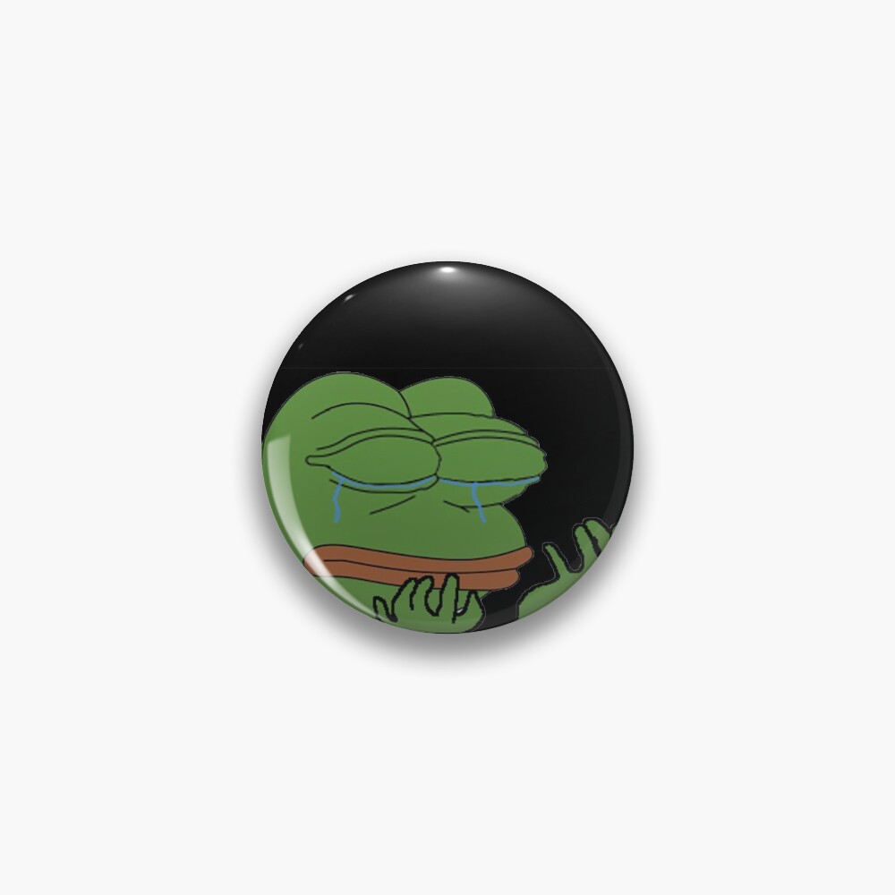"Pepe Hands Crying Frog Meme Twitch Emote" Pin by FruitfulMerch | Redbubble
