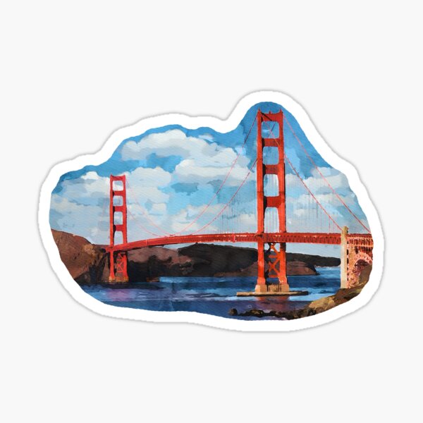 "The Golden Gate Bridge in San Francisco, USA." Sticker for Sale by ...