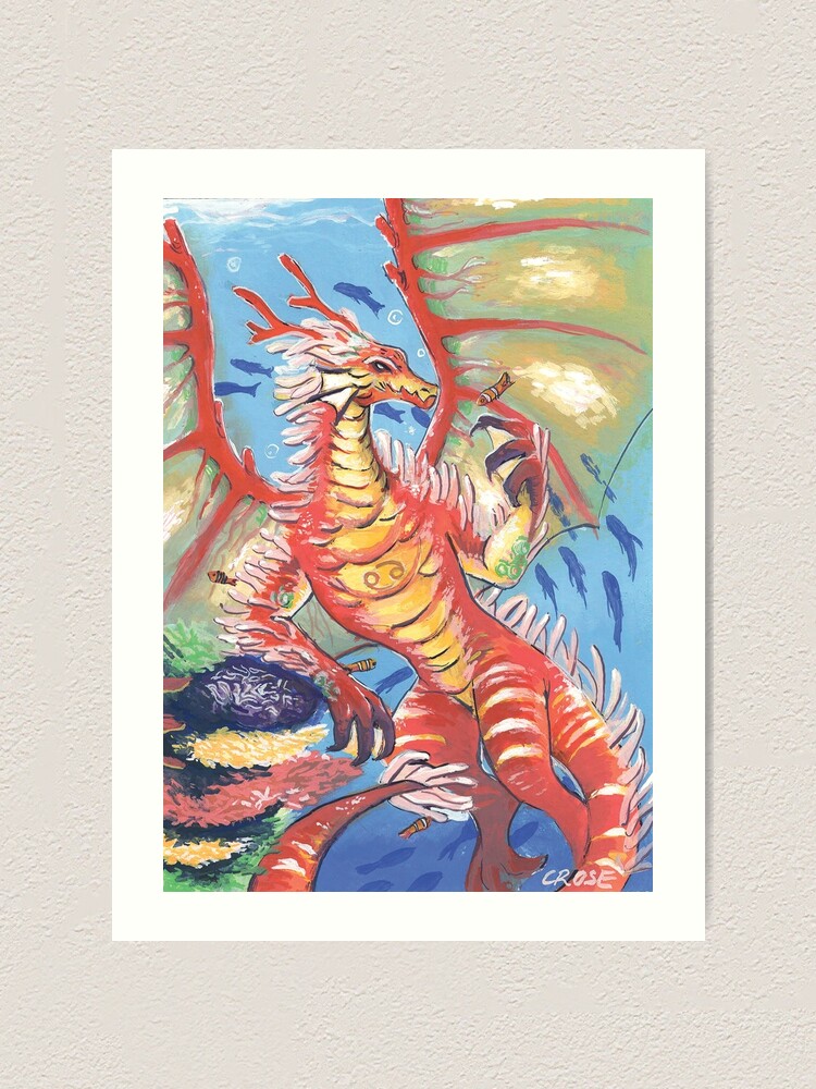 "Cancer Dragon" Art Print by croseswanny | Redbubble