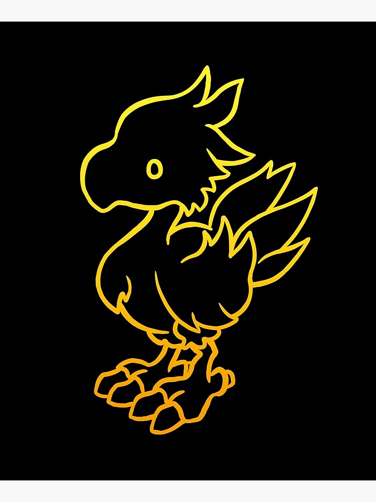 "Final Fantasy - Chocobo" Poster by RikDrawsThings | Redbubble