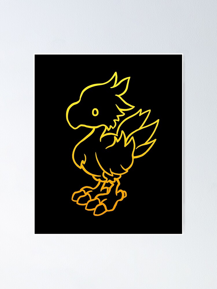 "Final Fantasy - Chocobo" Poster by RikDrawsThings | Redbubble