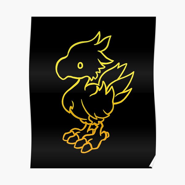 "Final Fantasy - Chocobo" Poster by RikDrawsThings | Redbubble