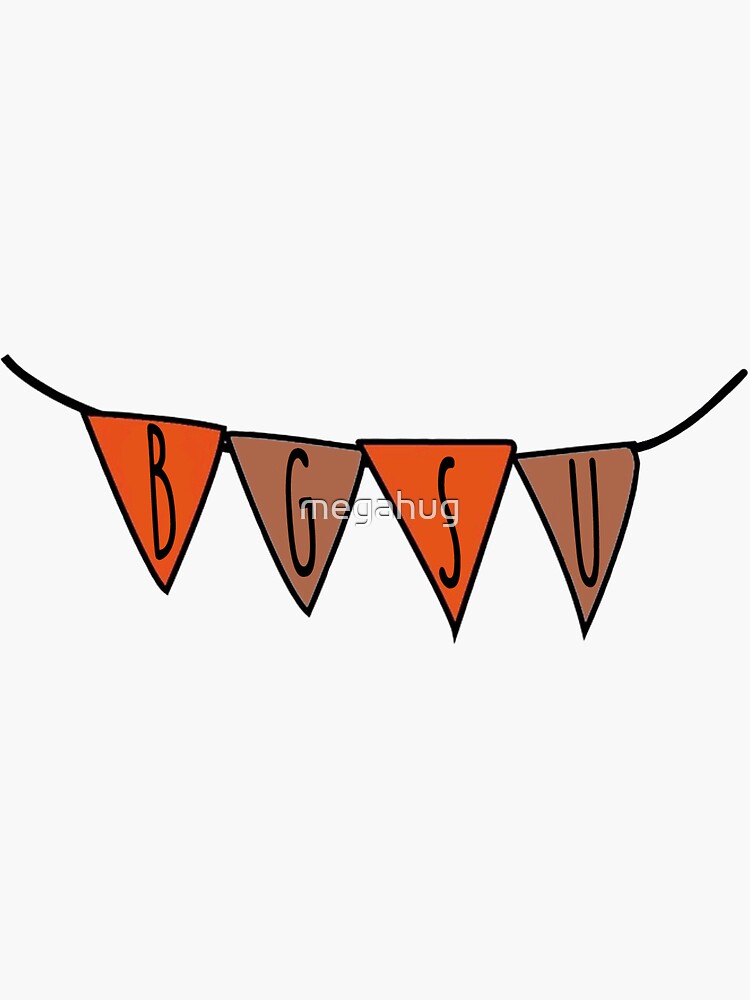 "BGSU Flags" Sticker for Sale by megahug | Redbubble