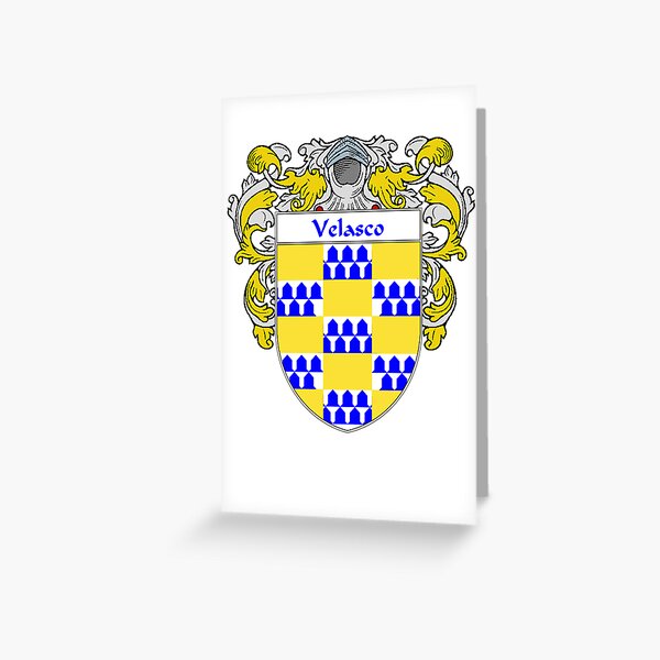 "Velasco Coat of Arms/Family Crest" Greeting Card for Sale by ...