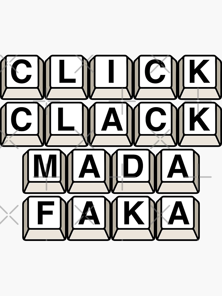 "mechanical keyboard stickers click clack rmk" Sticker for Sale by ...