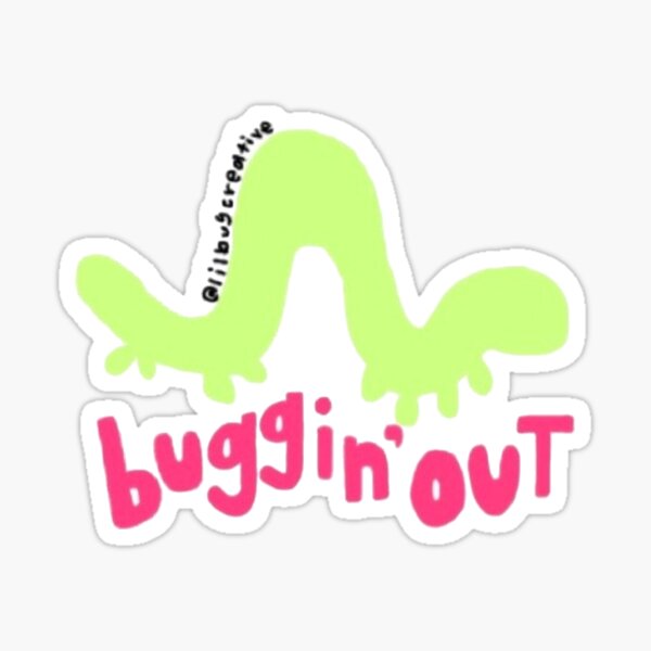"Buggin' Out - lilbugcreative logo" Sticker for Sale by lilbugcreative ...