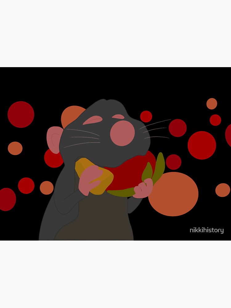 "Remy Ratatouille Cheese and Strawberry Scene" Sticker for Sale by ...