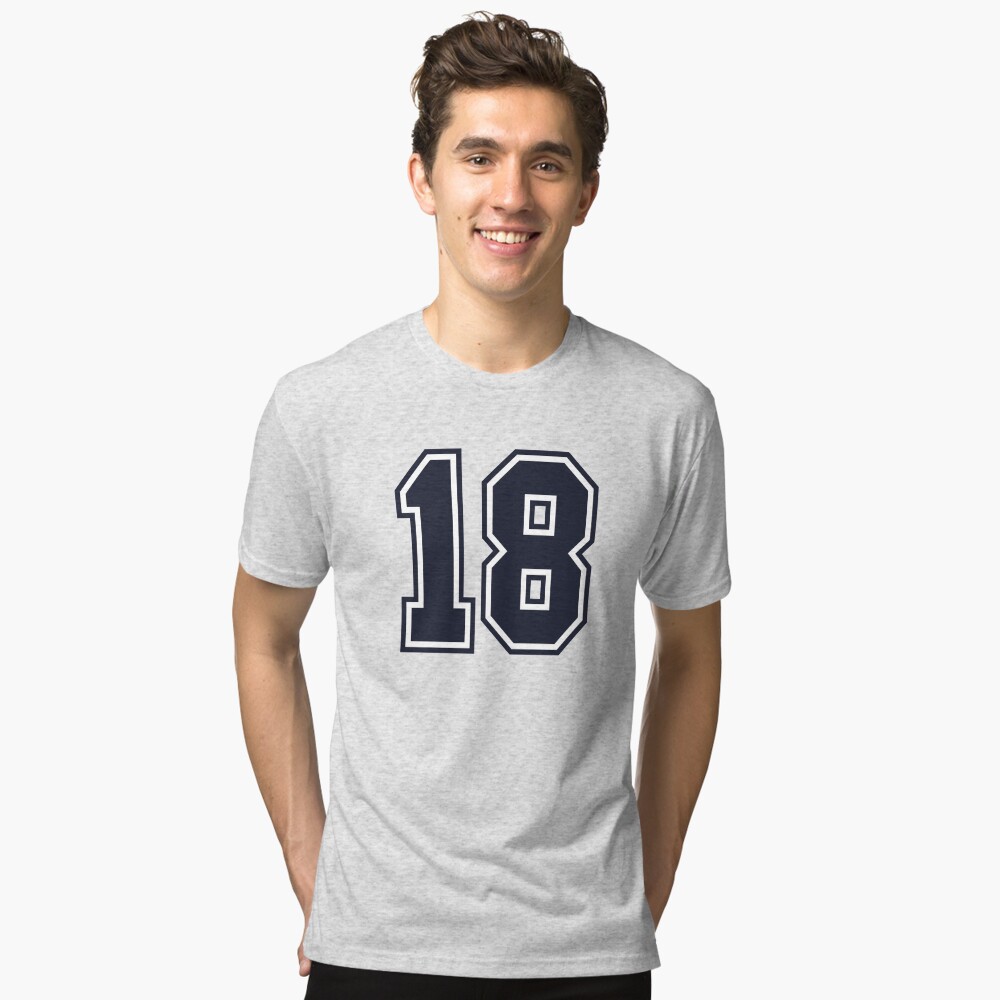 "18 Sports Number Eightteen" Sticker for Sale by HelloFromAja | Redbubble