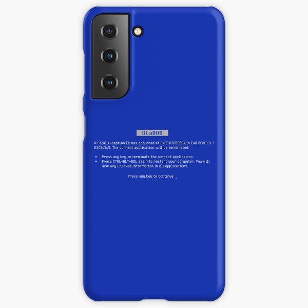 "Blue Screen of Death (BSOD) GLaDOS Edition" Samsung Galaxy Phone Case ...