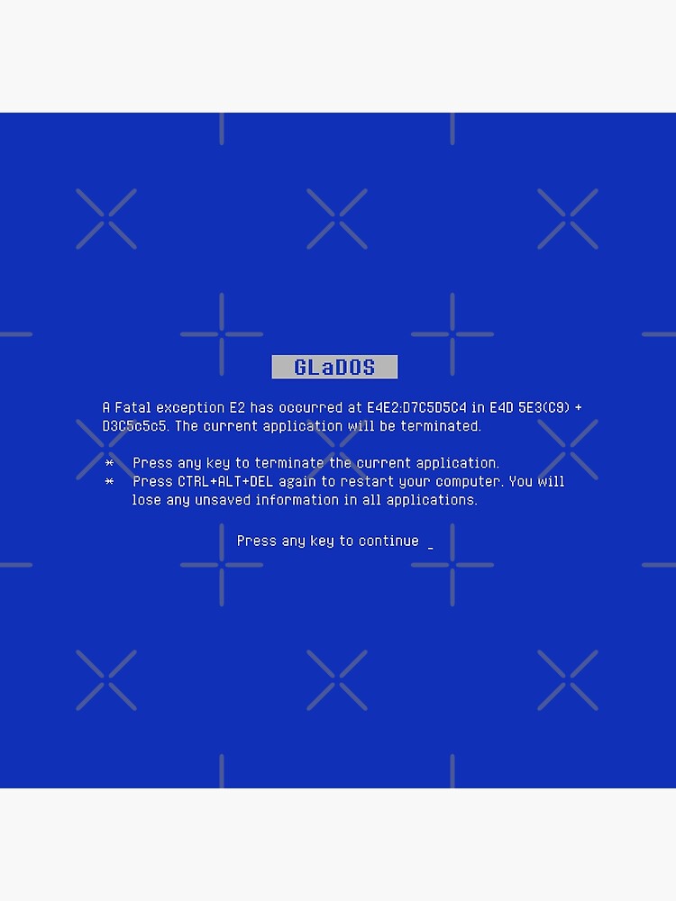 "Blue Screen of Death (BSOD) GLaDOS Edition" Throw Pillow by kentliau ...