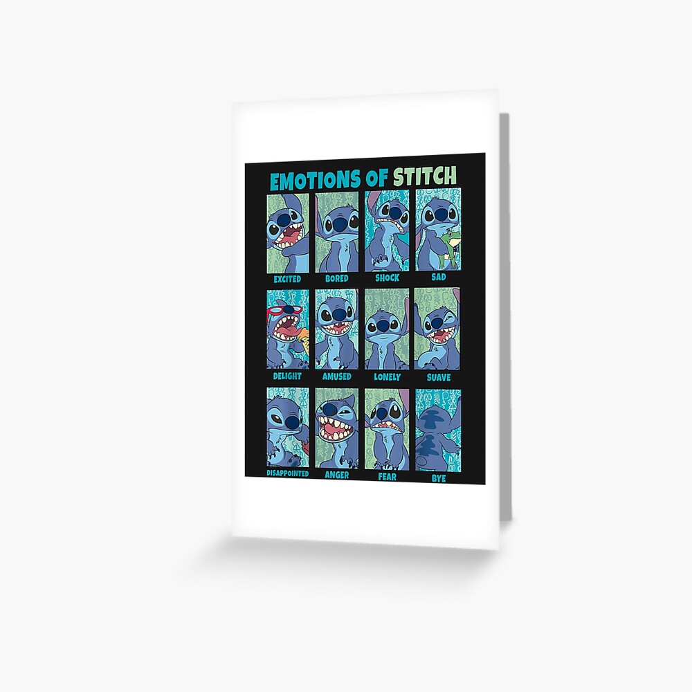 " Lilo & Stitch Emotions Of Stitch Panels " Greeting Card for Sale by ...